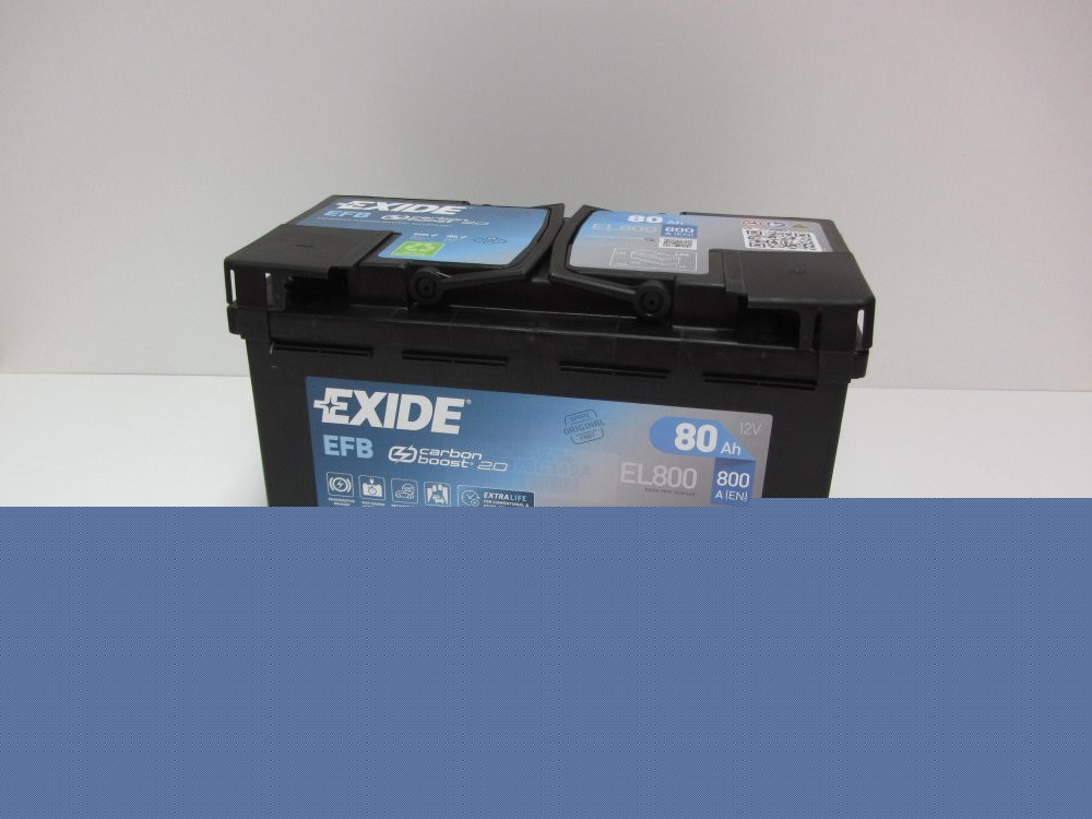 Exide EL800 EFB 12V 80Ah 800A(EN) L4A - Start & Stop EFB - Batterie ...